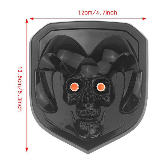 MAD BABOON Red Light Skull Logo Compatible with 2008-2023 Dodge RAM 15 ...